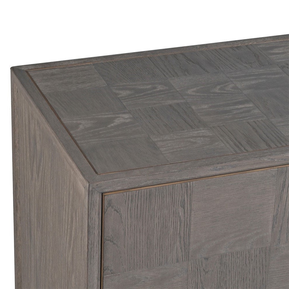 Fernsby Squares Sideboard with Oak and Brass Handles – Shropshire Design